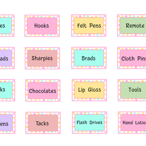Pastel Polka Dots Printable Teacher Toolbox Labels,Teacher Toolbox Tags ...