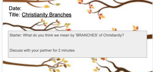 Christianity: Denominations and Branches | Teaching Resources