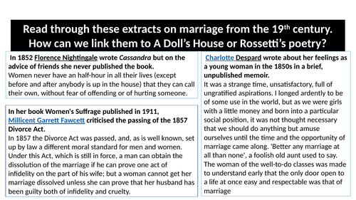 OCR English Literature A Level - Comparing the poetry of Rossetti and ...