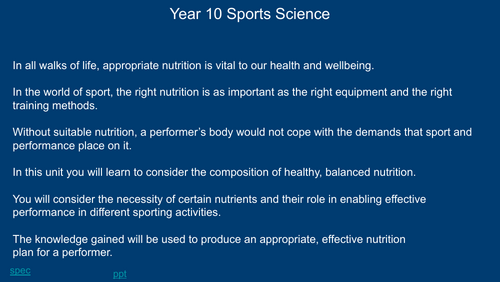R180 Sport Science ENTIRE UNIT | Teaching Resources