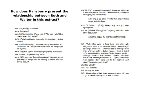 A Raisin in the Sun by Lorraine Hansberry SoW | Teaching Resources