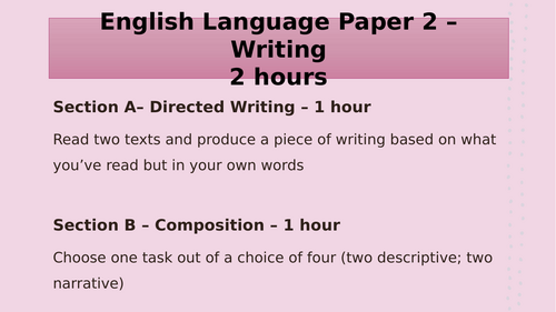 Cambridge Igcse First Language Paper 2 Directed Writing Teaching Resources