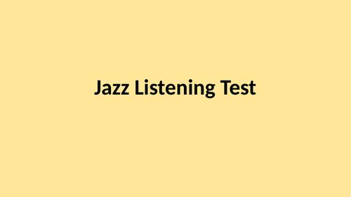 GCSE Eduqas Music - Jazz | Teaching Resources