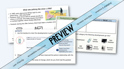 Developments in Policing - Modern Period (Edexcel) | Teaching Resources