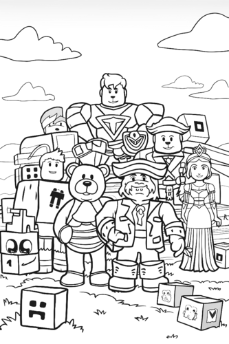 25+ A4 Roblox Online Video Game Colouring / Coloring Sheets / Pages ...