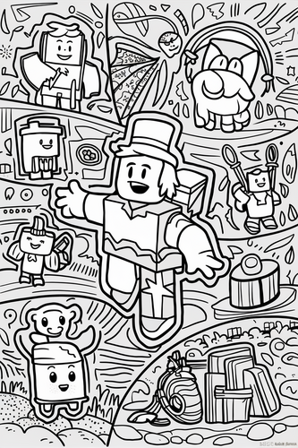 25+ A4 Roblox Online Video Game Colouring / Coloring Sheets / Pages ...