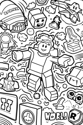 25+ A4 Roblox Online Video Game Colouring / Coloring Sheets / Pages ...
