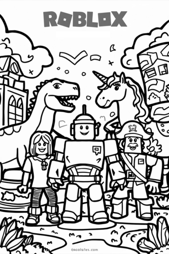 25+ A4 Roblox Online Video Game Colouring / Coloring Sheets / Pages ...