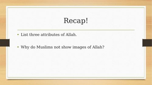 Prophets in Islam Edexcel Ethics, Religion and life GCSE specification ...