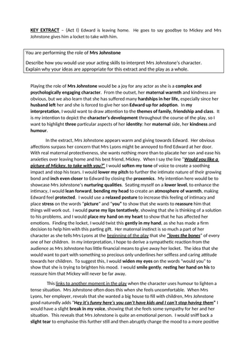 Blood Brothers Revision: 20 Mark Question | Teaching Resources