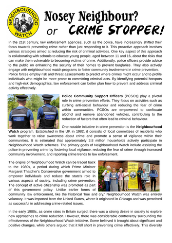 GCSE Crime and Punishment: Lesson 8 - Modern Law Enforcement | Teaching ...