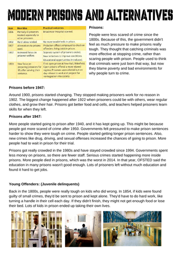 GCSE Crime and Punishment: Lesson 12 - Modern Punishment | Teaching ...