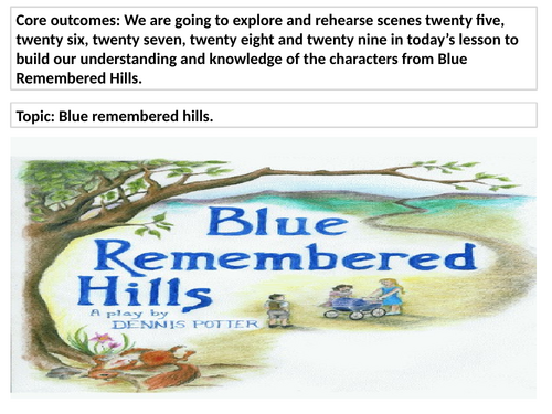 Blue remembered hills scheme of work. | Teaching Resources
