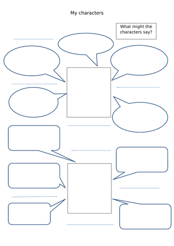 Character Dialogue - Speech Bubbles | Teaching Resources