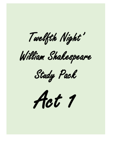'Twelfth Night' Study Pack | Teaching Resources