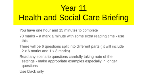 RO32 pre exam briefing | Teaching Resources