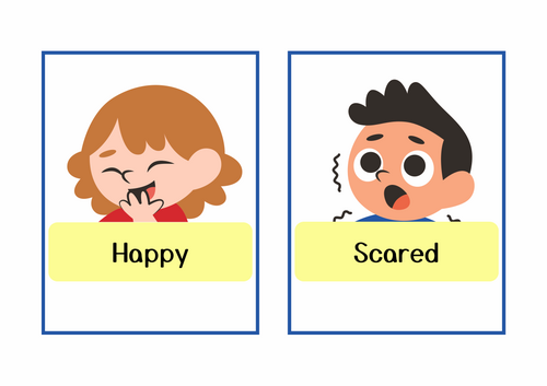 Feelings Flash Cards-Emotions Flashcards Printable-kindergarten ...