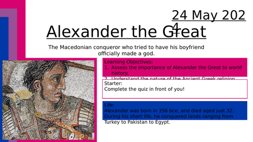 KS3 LGBT History - Alexander the Great - fully planned lesson - Ancient ...
