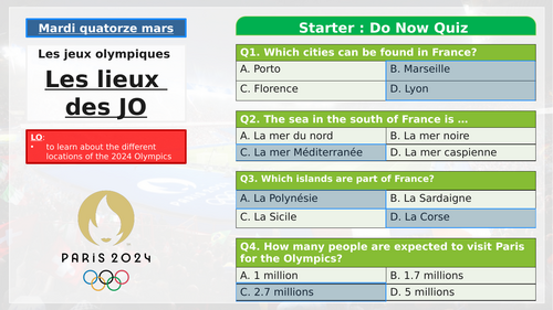 Paris Olympics - Places | Teaching Resources