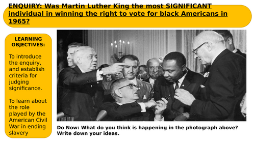 KEY STAGE 3 CIVIL RIGHTS UNIT OF WORK. LESSON 1INTRODUCTION AND ...