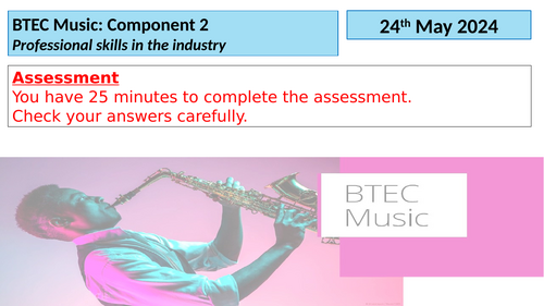 BTEC Music Tech Award- Component 2 Professional Skills | Teaching Resources