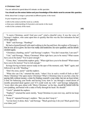 A Christmas Carol Practice Questions Set of 10 - GCSE Eduqas | Teaching Resources