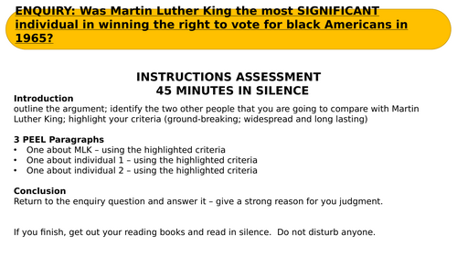 KEY STAGE 3 CIVIL RIGHTS UNIT OF WORK LESSONS 10-12 | Teaching Resources