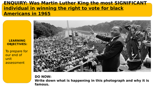 KEY STAGE 3 CIVIL RIGHTS UNIT OF WORK | Teaching Resources