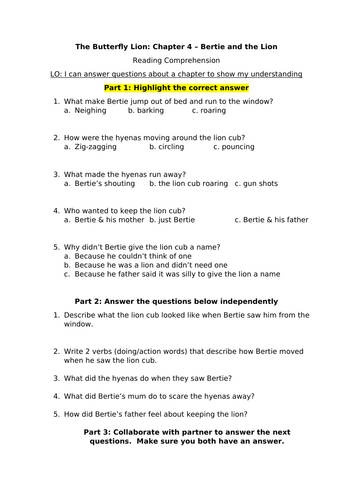 The Butterfly Lion - Lessons & Resources | Teaching Resources