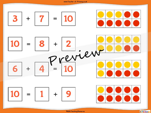 Number Bonds to 10 - Year 2 | Teaching Resources