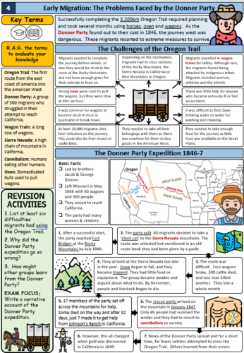 GCSE History Edexcel: American West - 32 Page A4 Revision / Workbook ...