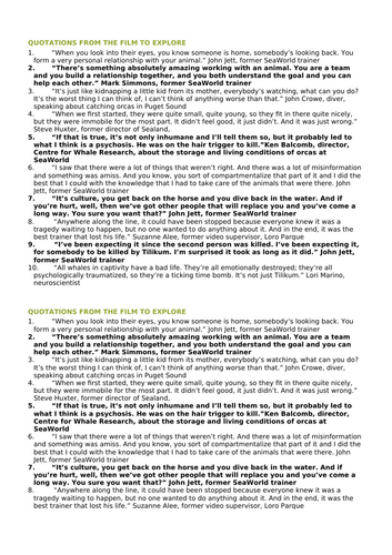 Writing to Persuade Animal Rights KS3 Scheme Blackfish Orca Tigers ...