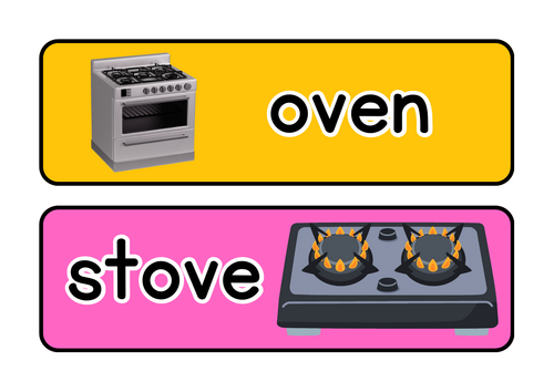Kitchen Vocabulary Flashcards | Teaching Resources