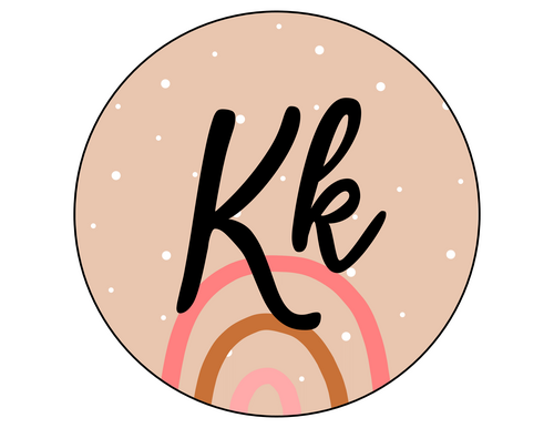 Alphabet Flash Cards, Round Rainbow Boho Alphabet Flash Cards, Editable ...