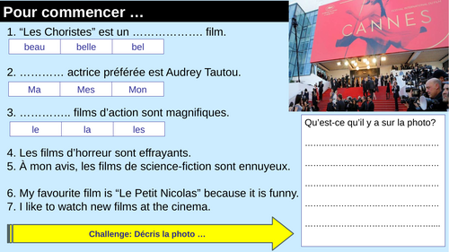 French Culture Topic Top 10 Films | Teaching Resources