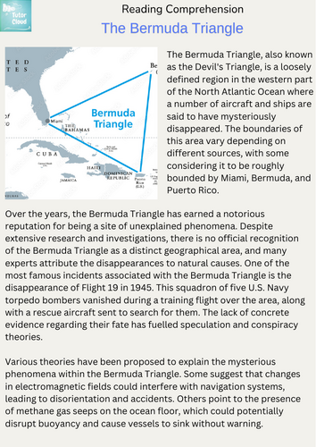 The Bermuda Triangle Reading Comprehension Worksheet | Teaching Resources