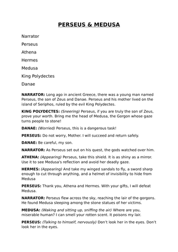 Greek Myth scripts for kids | Teaching Resources
