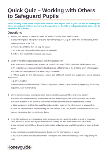 Annual Safeguarding Training Pack 2025 | Teaching Resources