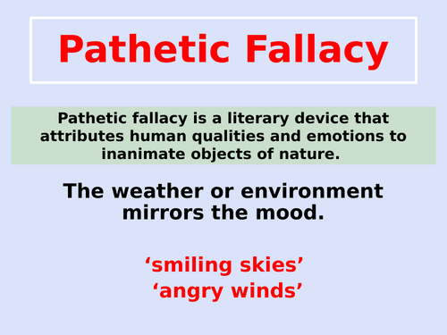 Pathetic Fallacy as a Story Opening | Teaching Resources