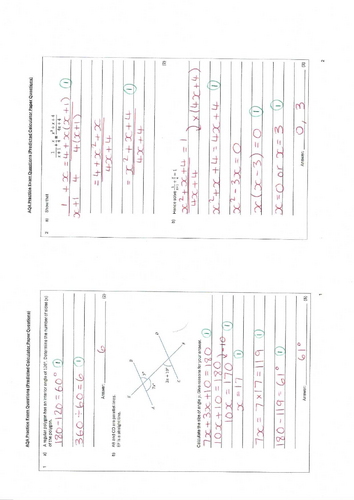 Head Start GCSE - Practice Exam Questions for AQA (Calculator ... Head Start GCSE - Practice Exam Questions for AQA (Calculator ...