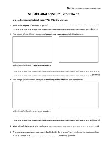 Engineering GCSE AQA - Structural Systems | Teaching Resources