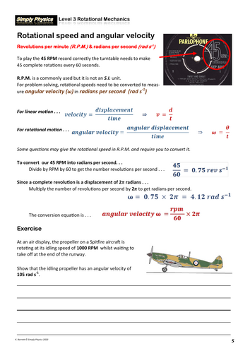 Rotational Mechanics for NCEA Phy 3-4 | Teaching Resources