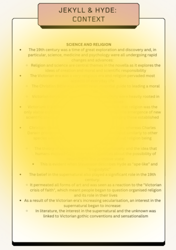 Jekyll & Hyde complete summary!! | Teaching Resources