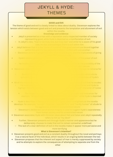 Jekyll & Hyde complete summary!! | Teaching Resources