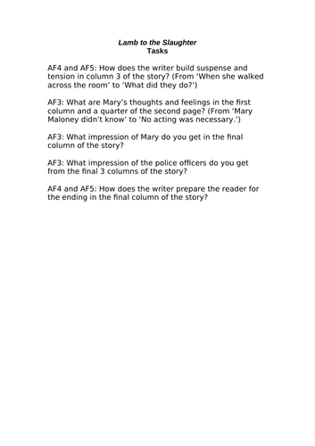 Year 7 Short Stories and Poetry - Comprehensive Scheme of Work ...