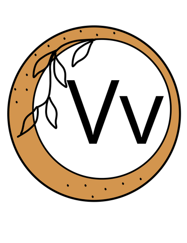 Printable Botanical Alphabet Letters, Round Word Wall Alphabet Letters ...