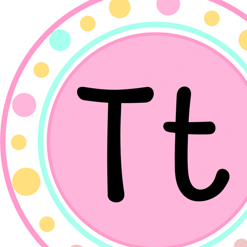 Pastel Polka Dots Printable Alphabet Flash Cards, Editable Word Wall ...