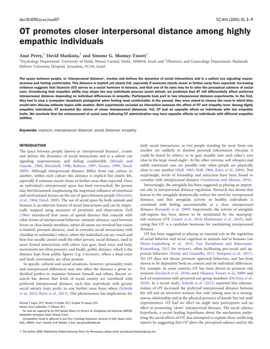 CIE AS Psychology - Perry et al (2015) personal space | Teaching Resources