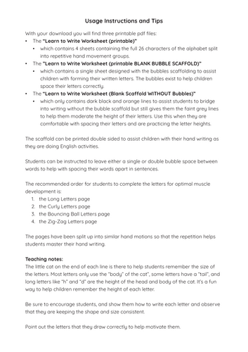 Writing Small Letters Practice Sheets with letter Scaffold and Blank ...