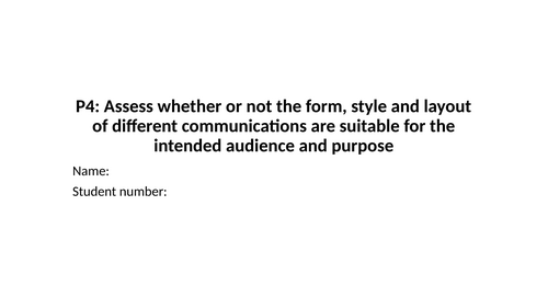UPDATED!!! OCR - CTEC Unit 4 customers and communication | Teaching Resources